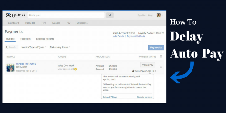Delay Auto-Pay to Prevent Needless Disputes on Guru